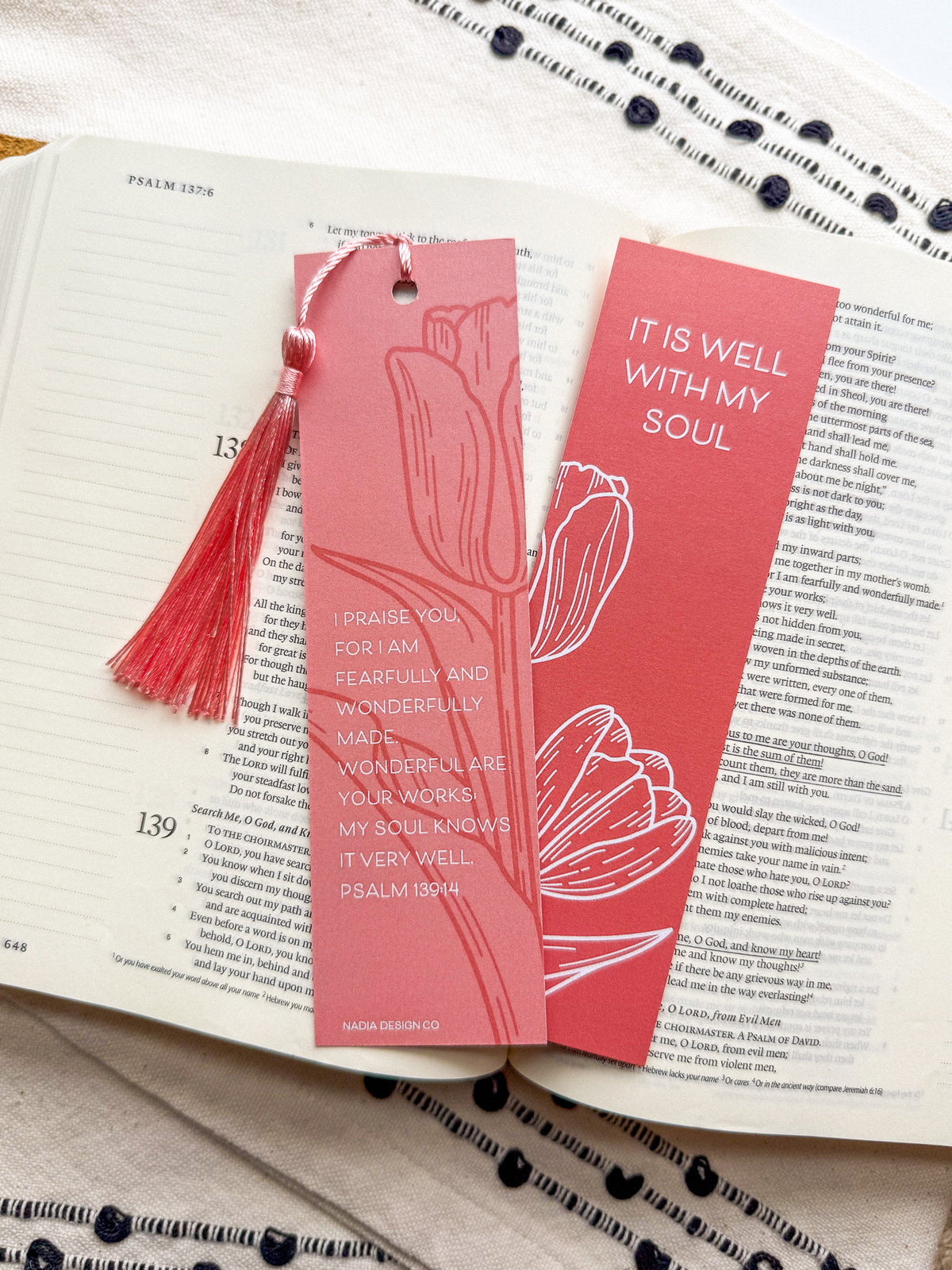 It is Well with my Soul Verse Bookmarks – Nadia Design Co