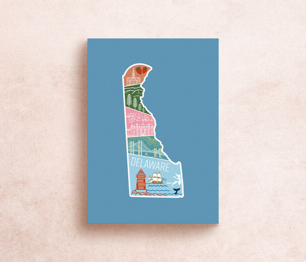 Delaware Postcard – Nadia Design Co