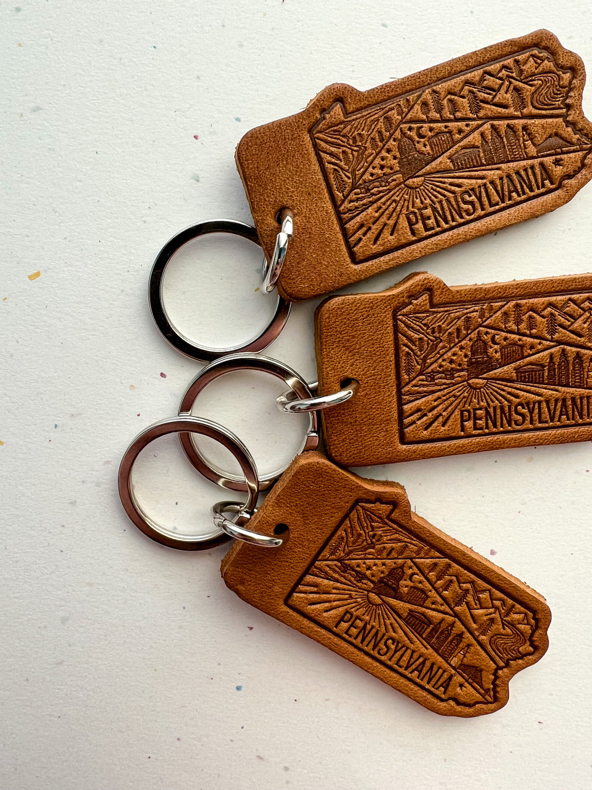 Pennsylvania Leather Keychain – Nadia Design Co
