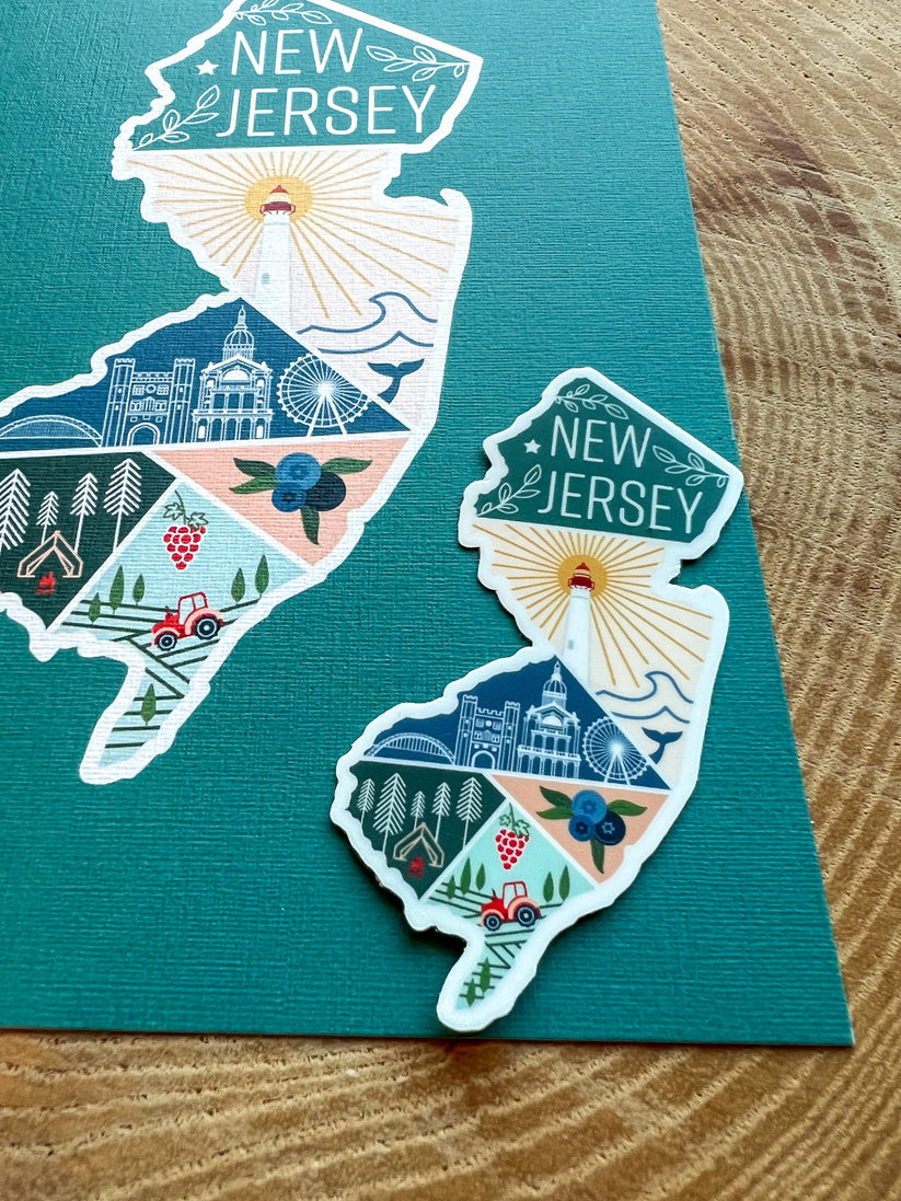 New Jersey State Sticker – Nadia Design Co